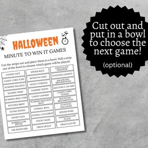 Halloween Minute to Win It Games, October Group Party Games for Kids ...