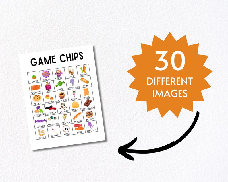 Halloween Candy Bingo Cards, Printable Halloween Party Game for Kids ...