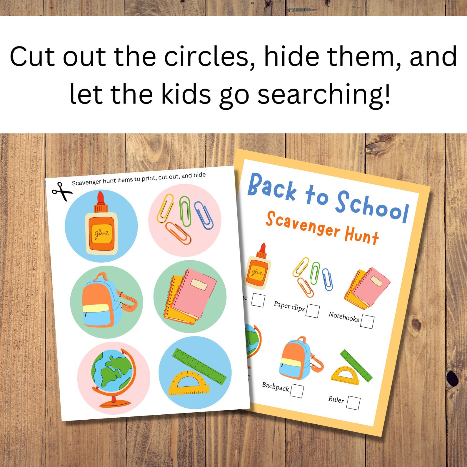 Back to School Scavenger Hunt, Printable Classroom Activity for ...