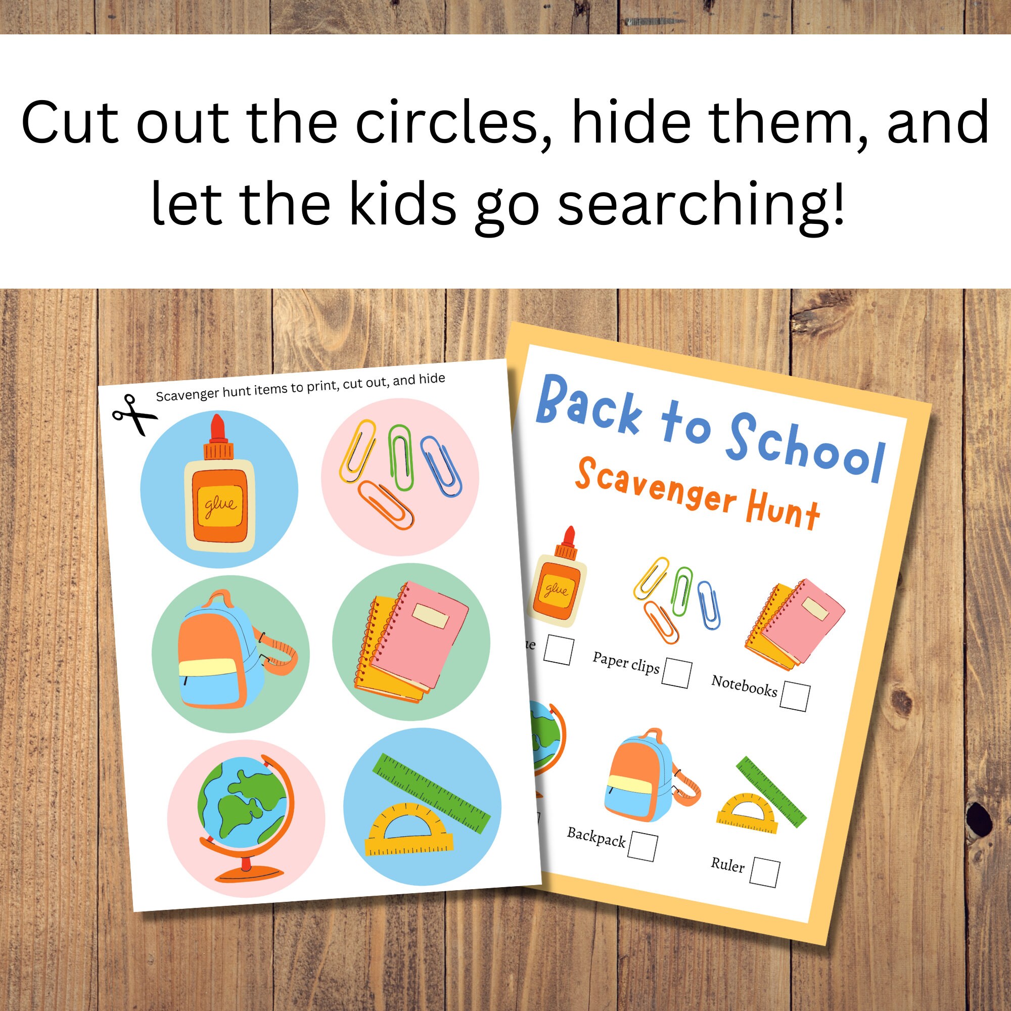 Back to School Scavenger Hunt, Printable Classroom Activity for ...