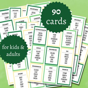St. Patrick's Day Taboo Game, Printable Party Game for Kids, Teens, and ...