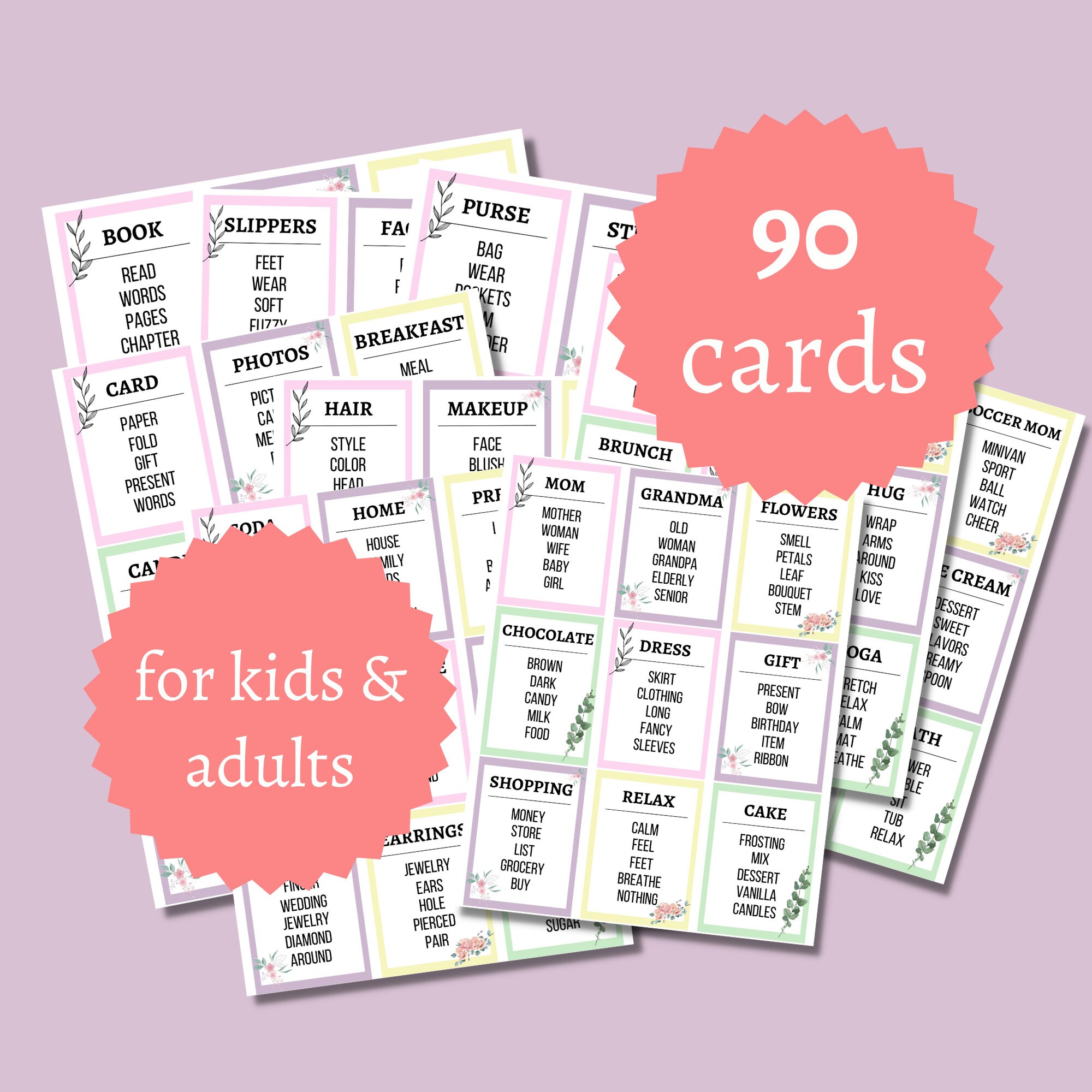 Mother's Day Taboo Game, Mother's Day Games Printable, Mother's Day ...