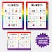 Rainbow Bingo Cards, Printable Colorful Bingo Game for Kids - Etsy