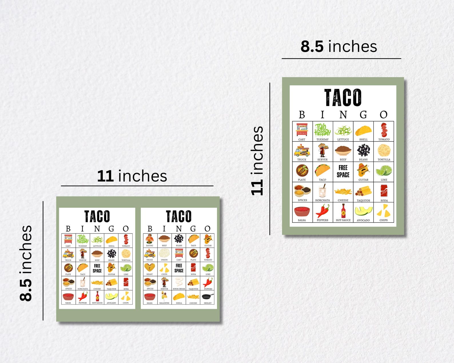 Taco Bingo Cards, Printable Cinco De Mayo Party Game for Kids, Teens ...