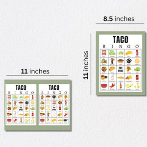 Taco Bingo Cards, Printable Cinco De Mayo Party Game for Kids, Teens ...