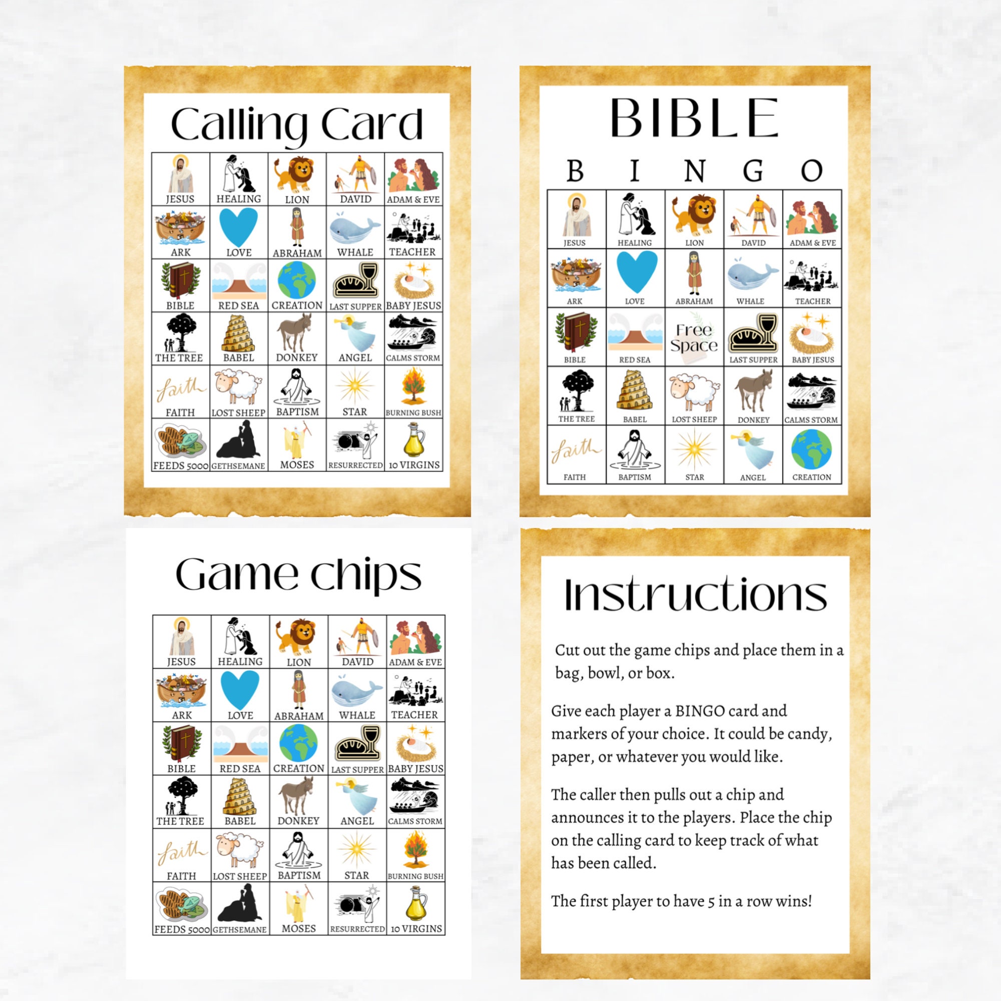 4 Bible Bingo Games Your Kids Will Love to Play - Kids Bible Teacher🕦 ...