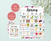 Spring Bingo Spring Activities Printable Easter Games - Etsy