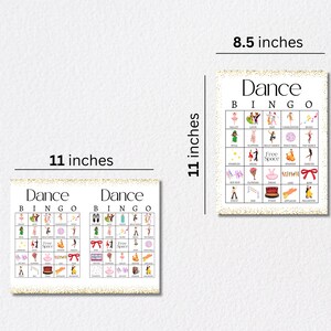Dance Bingo Cards, Printable Dancer Party Game for Kids, Teens, and ...
