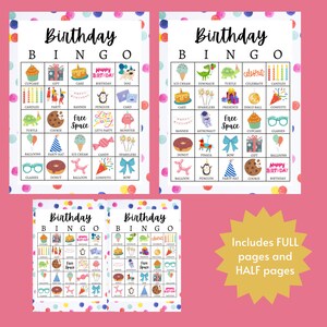 Birthday Bingo Cards for Kids, Teens, and Adults, Printable Birthday ...