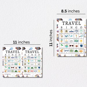 Travel Bingo Cards, Printable Travel and Tourism Party Game for Kids ...