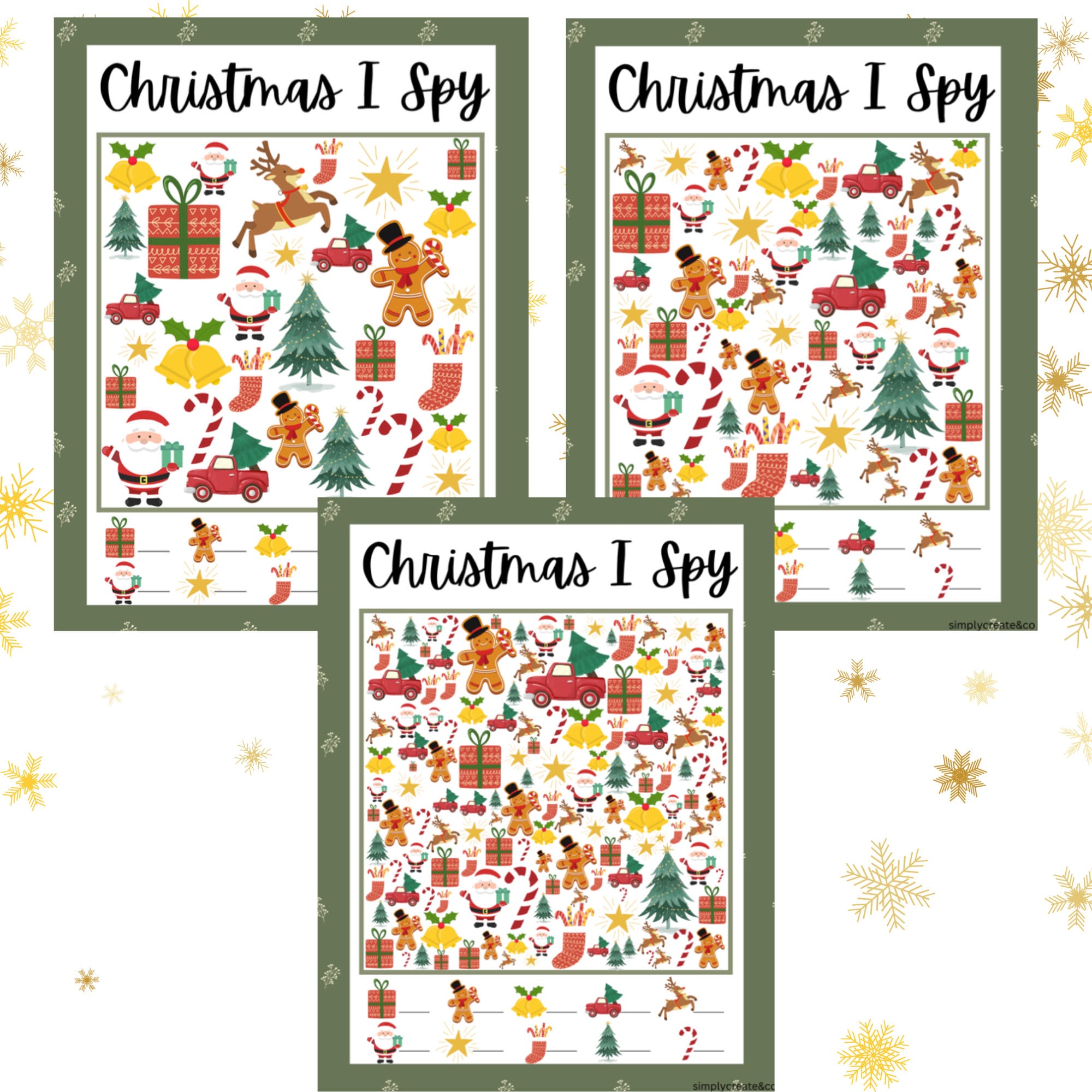 Christmas I Spy Game, Printable Holiday Activity for Kids, Search and ...