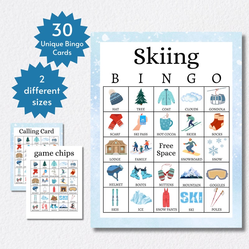Skiing Card Game - Etsy