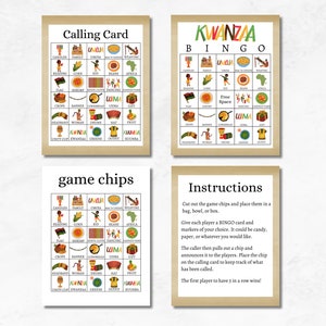Kwanzaa Bingo Cards, Printable Kwanzaa Party Game for Kids, Teens, and ...