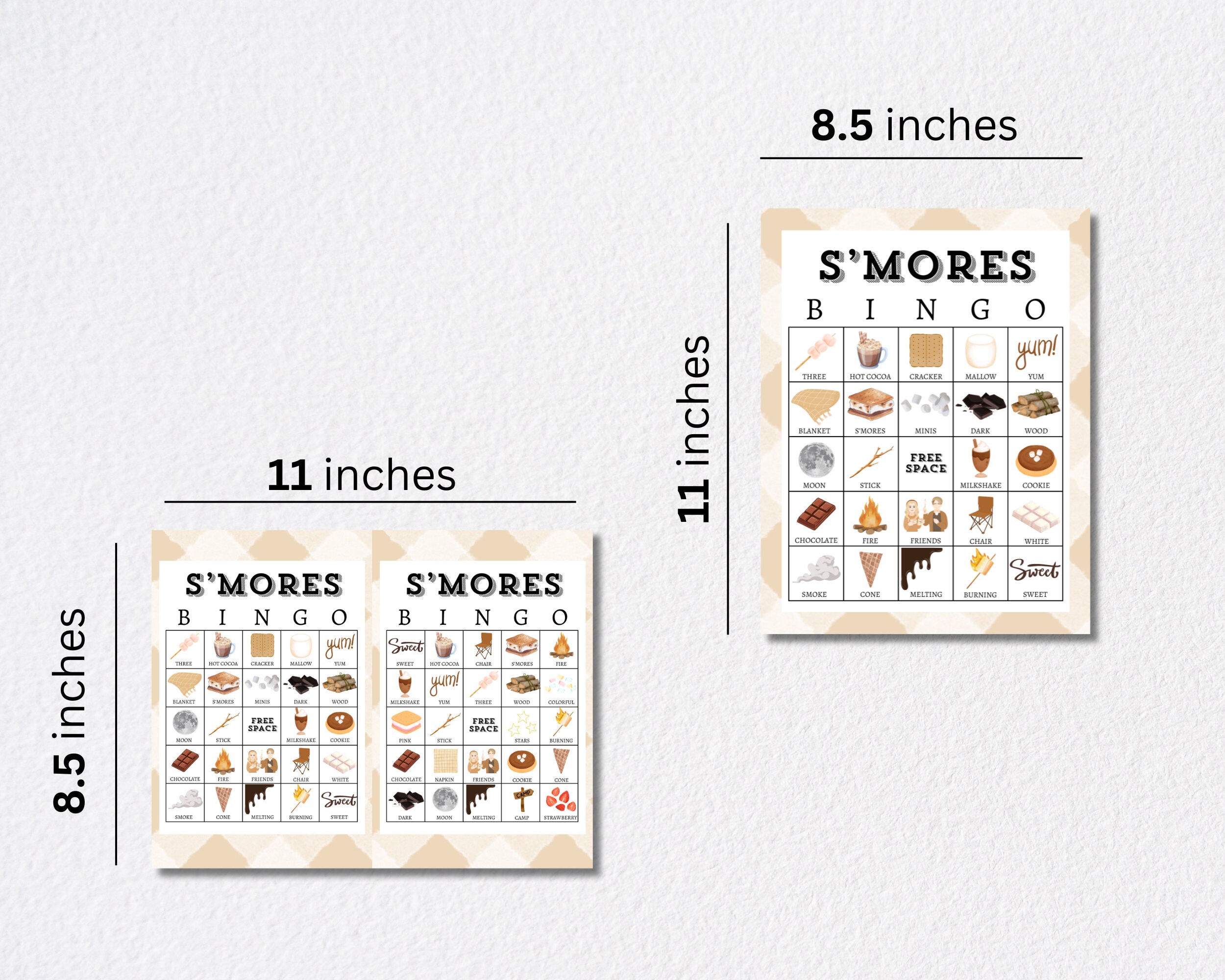 S'mores Bingo Cards, Printable Camping Game for Kids, Teens, and Adults ...
