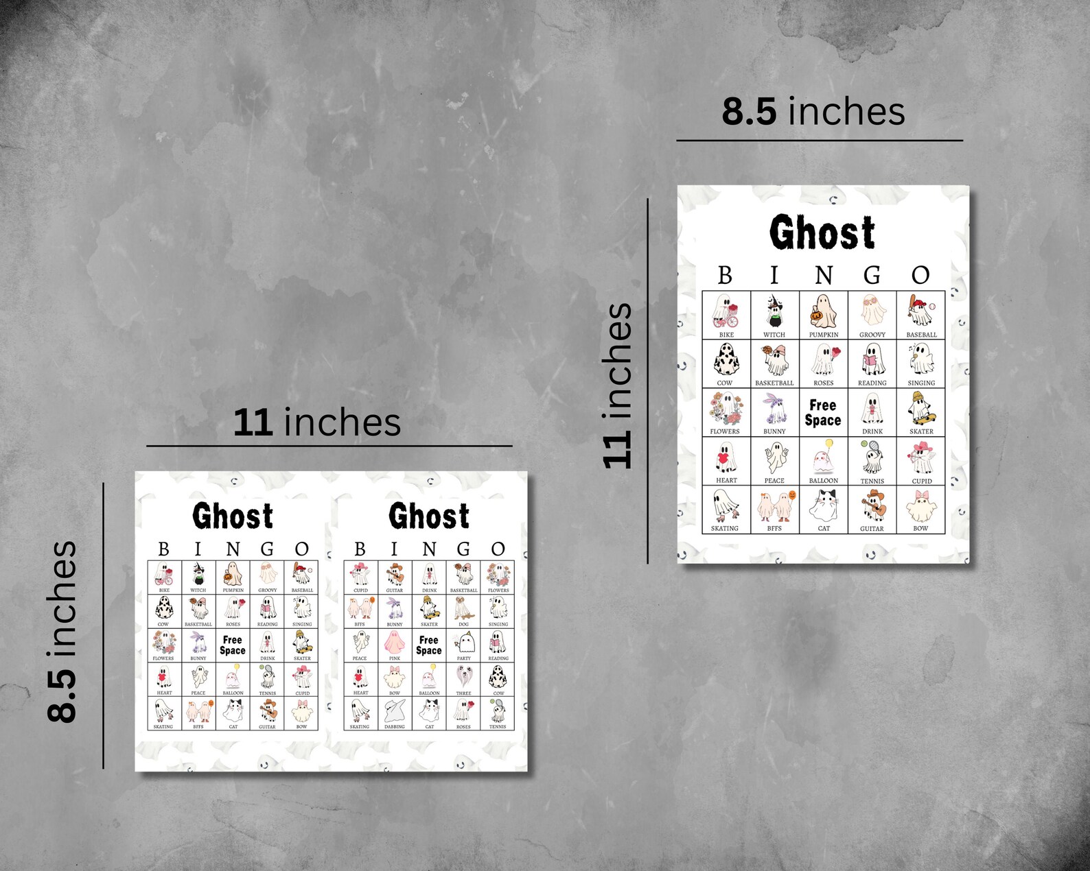Ghost Bingo Cards, Halloween Party Game for Kids, Teens, and Adults ...