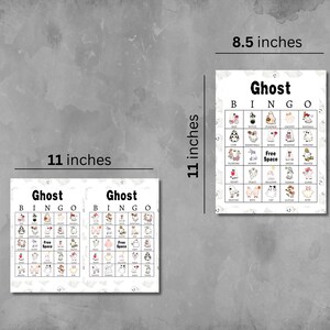 Ghost Bingo Cards, Halloween Party Game for Kids, Teens, and Adults ...