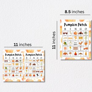 Pumpkin Patch Bingo Cards, Printable Fall Party Game for Kids, Teens ...