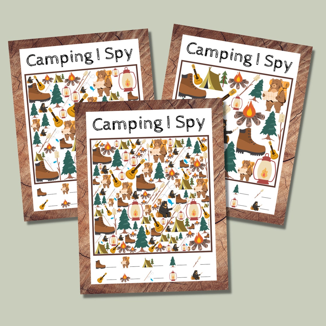 Camping I Spy Game, Camping Scavenger Hunt, Camping Games Printable ...
