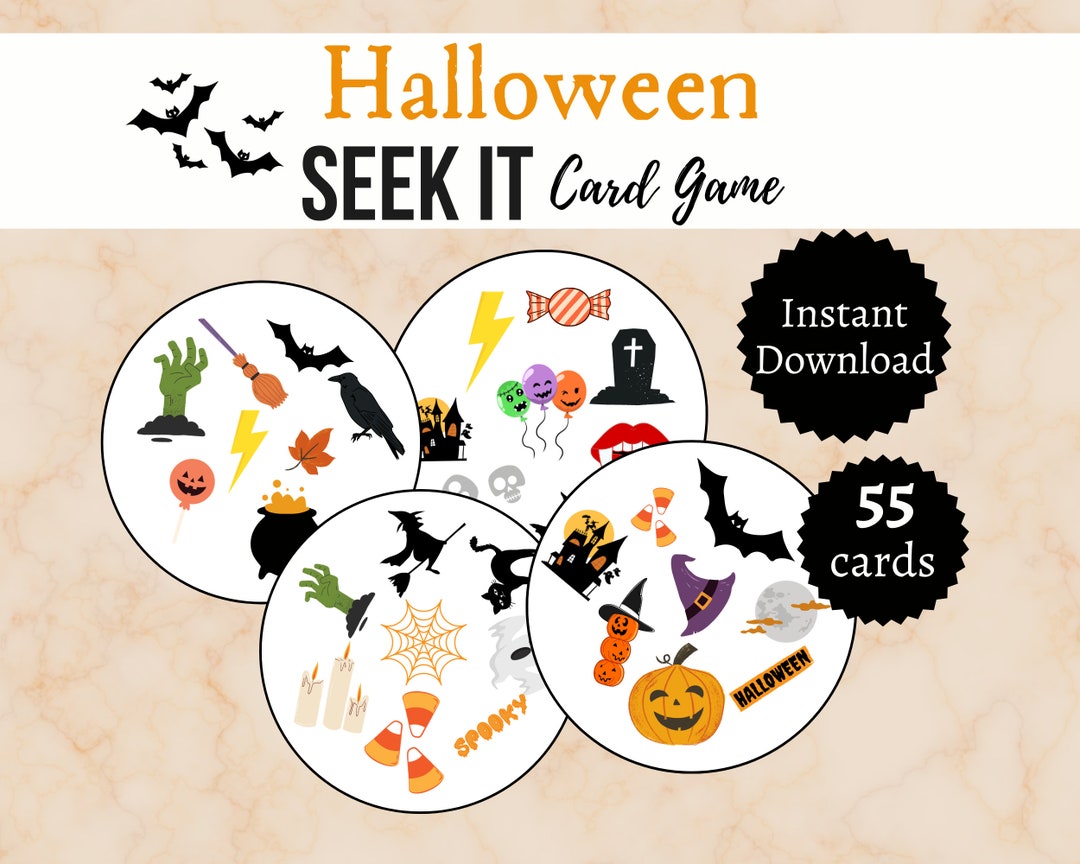 Halloween Seek It Game, Printable Halloween Party Game, October I Spy ...