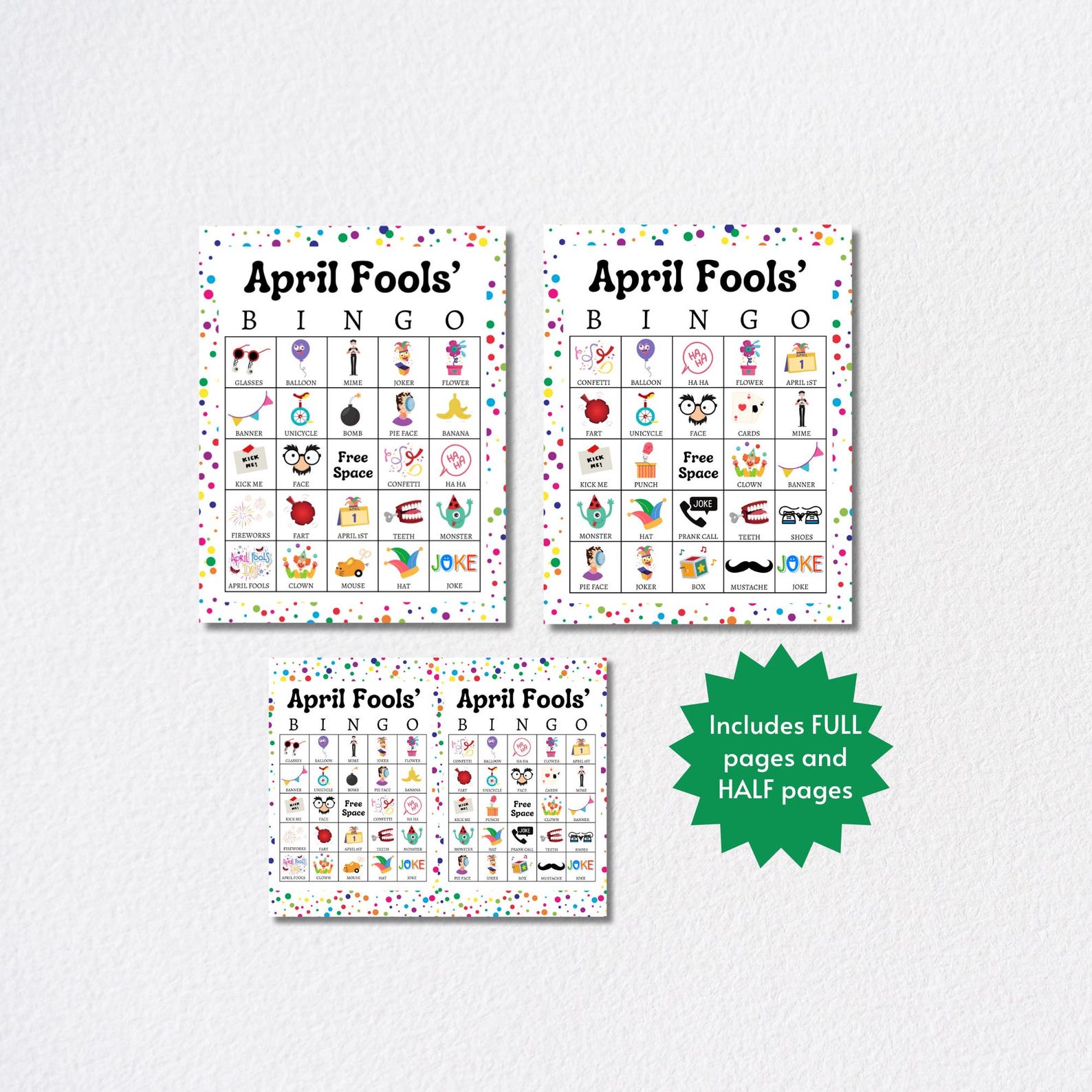 April Fools Day Bingo, Printable April 1st Party Game for Kids, Teens ...
