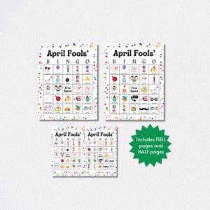April Fools Day Bingo, Printable April 1st Party Game for Kids, Teens ...