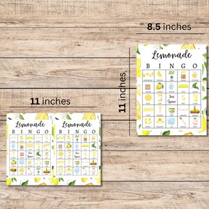 Lemonade Bingo Cards, Printable Lemon-themed Party Game for Kids and ...