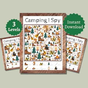 Camping I Spy Game, Camping Scavenger Hunt, Camping Games Printable ...