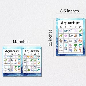 Aquarium Bingo Cards, Printable Under the Sea Party Game, Ocean ...