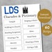 LDS Charades, Printable LDS Pictionary Cards, Latter Day Saint Party ...