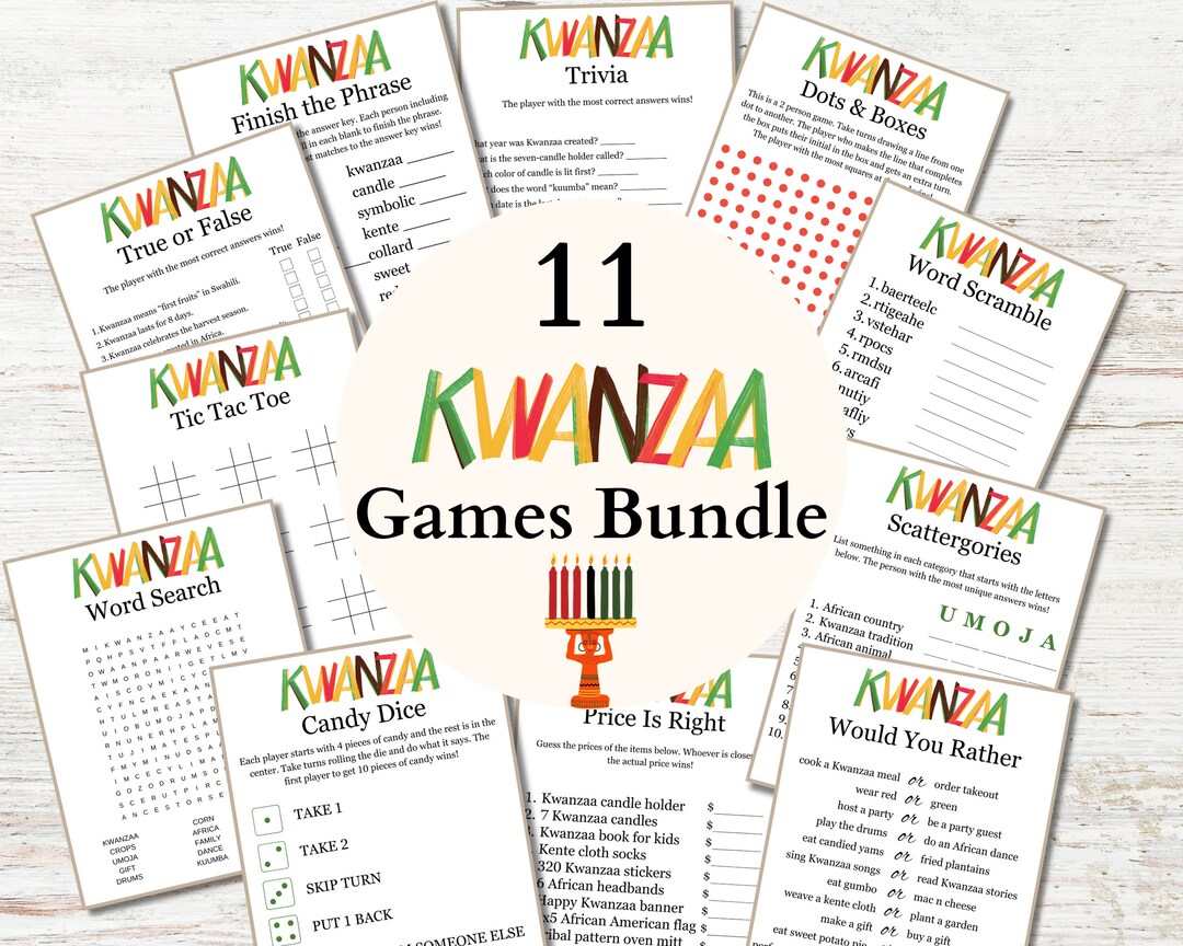 Kwanzaa Games, Printable Kwanzaa Party Games, Kwanzaa Games for Kids ...