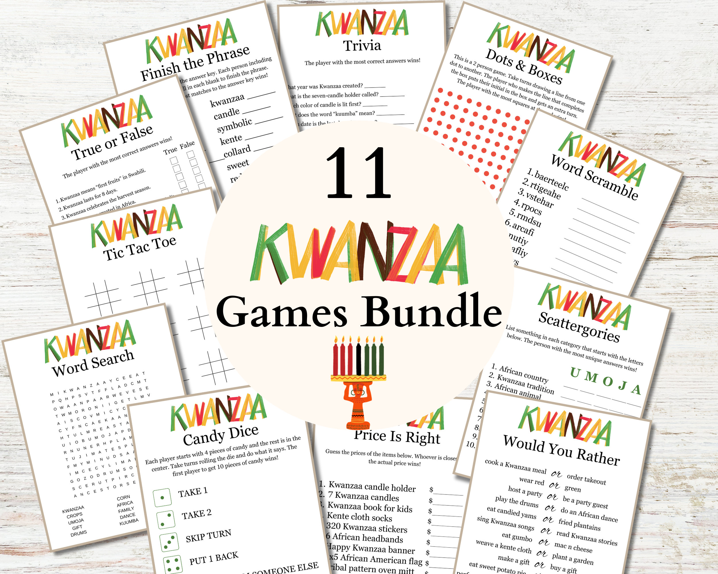 Kwanzaa Games, Printable Kwanzaa Party Games, Kwanzaa Games for Kids ...