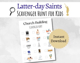 LDS Lesson Activity Search and Find for Church Building Primary ...