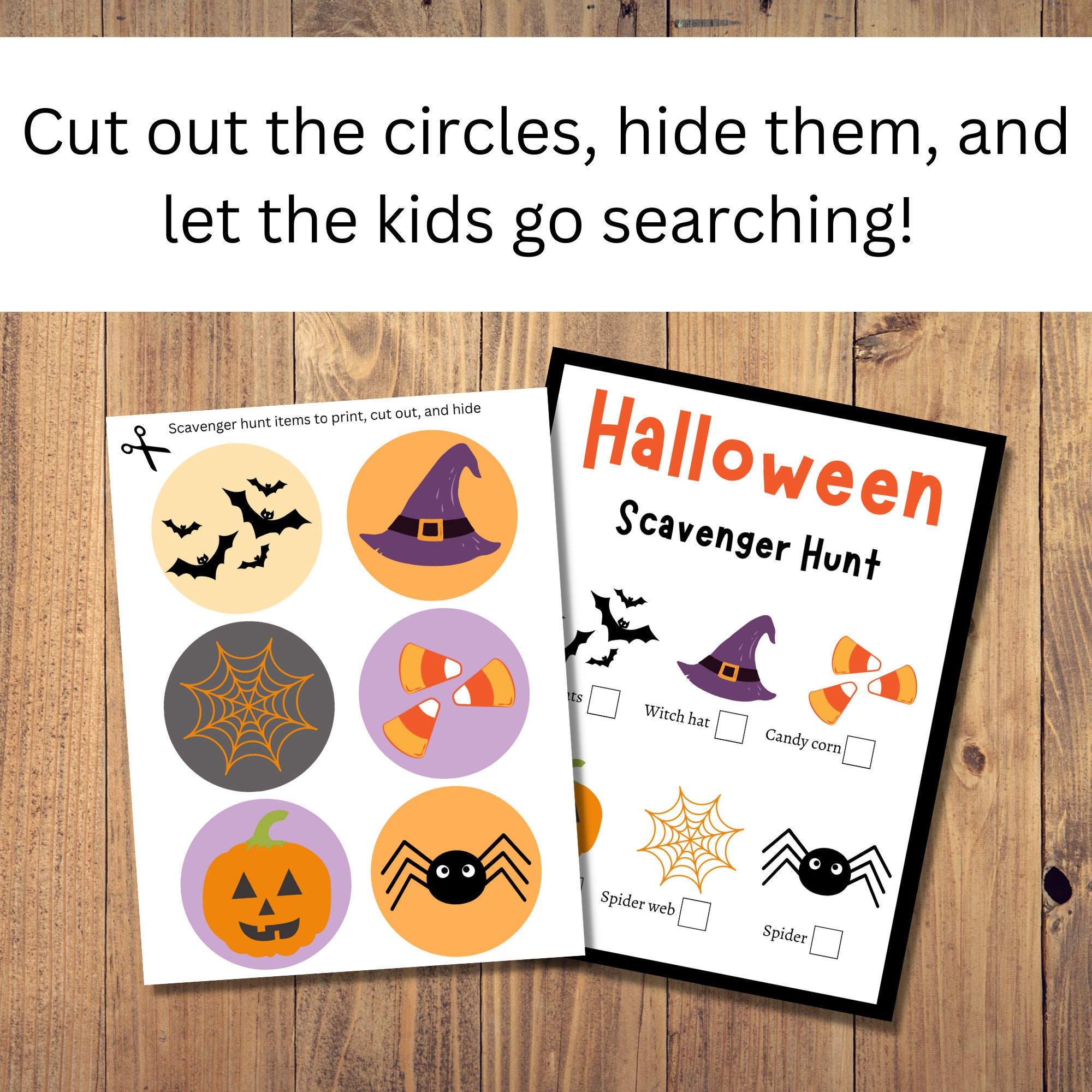 Halloween Scavenger Hunt for Kids, Printable Halloween Game for ...