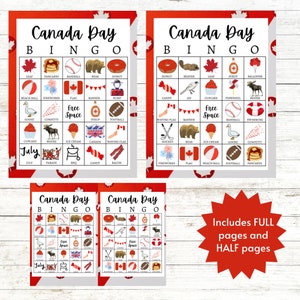 Canada Day Bingo, Printable Canada Party Game for Kids, Teens, and ...