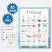 Fishing Bingo Cards, Fishing Birthday Party Game for Kids and Adults ...