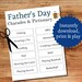 Father's Day Charades, Printable Pictionary Game for Kids, Teens, and ...