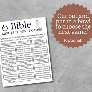 Bible Minute to Win It Games, Printable Bible Games, Bible Party Games ...