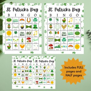 St. Patrick's Day Bingo Cards, Printable Leprechaun Activity, St ...