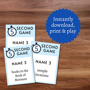 LDS Games, Latter Day Saint 5 Second Game, LDS Church Games for Kids ...