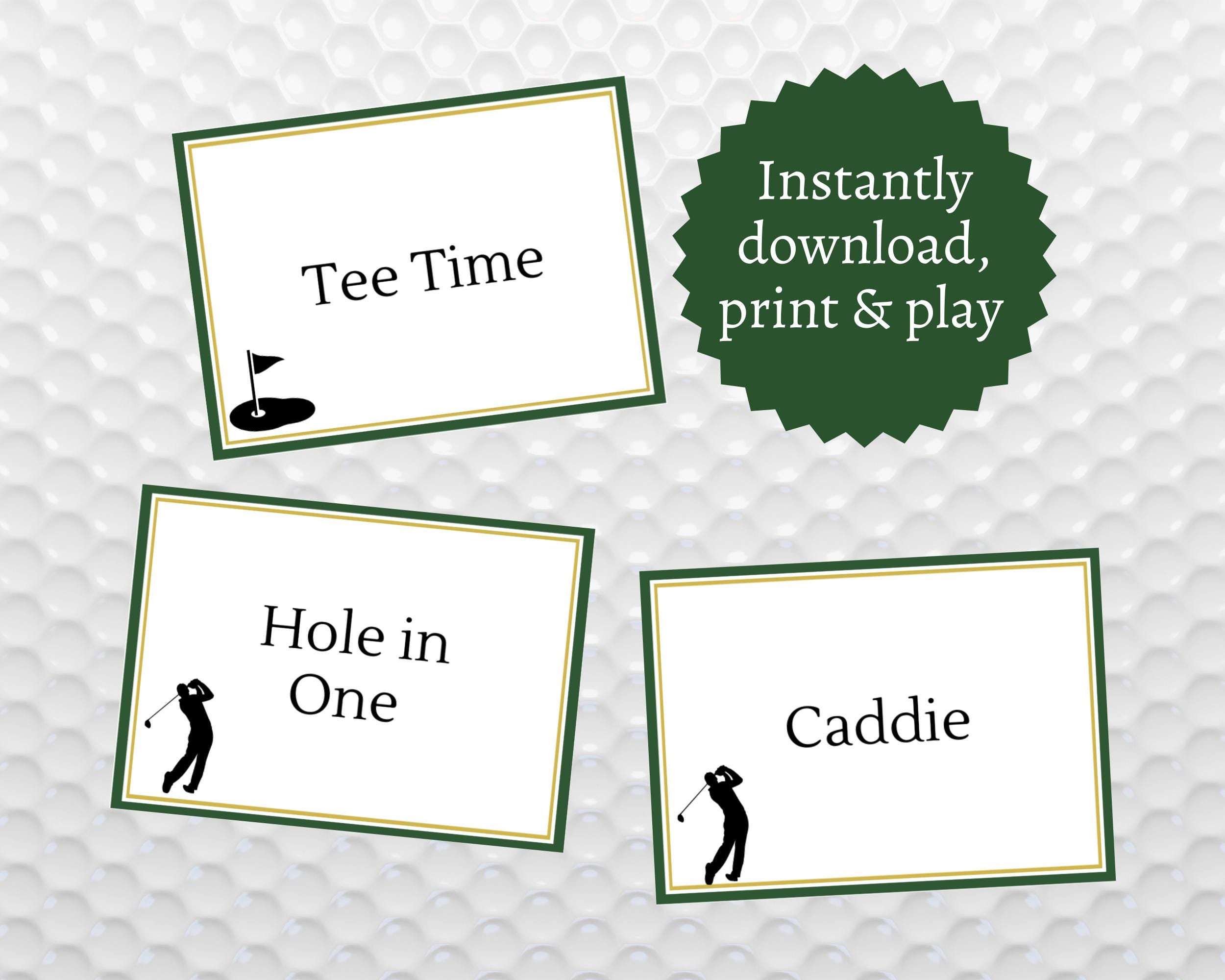 Golf Charades Cards, Printable Golf Party Game for Kids, Teens, and ...