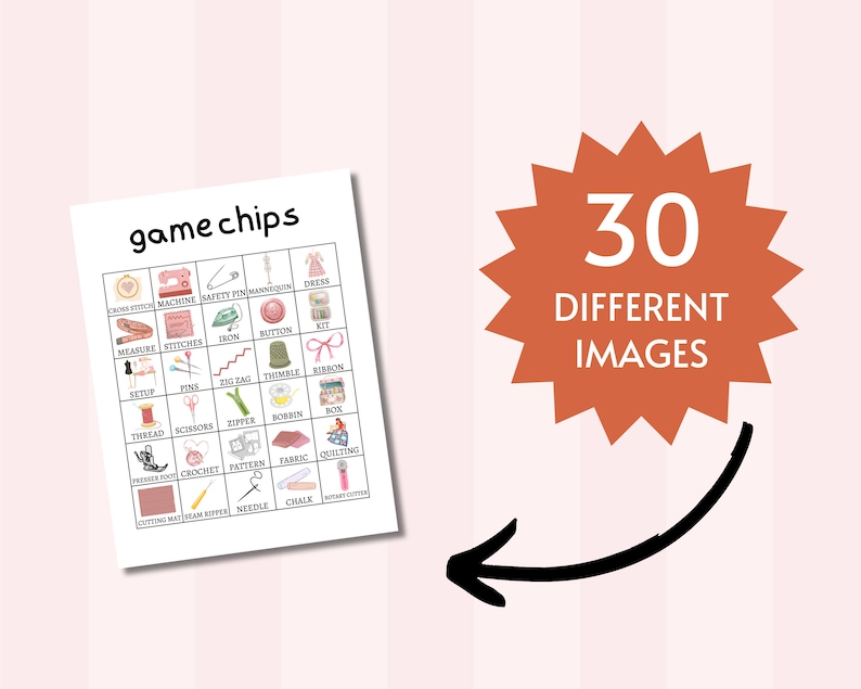 Sewing Bingo Cards, Printable Sewing Class Game for Kids, Teens, and ...