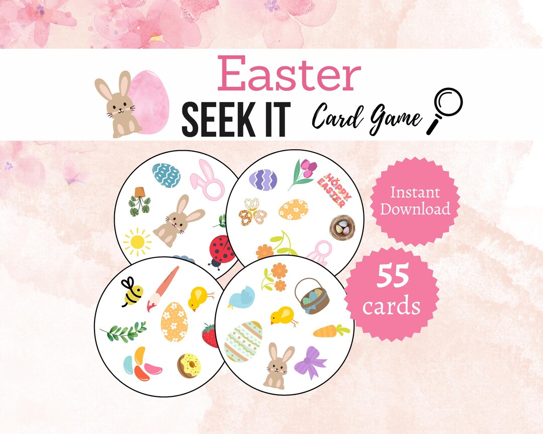 Easter Seek It Card Game, Printable Spring Matching Activity for Kids ...