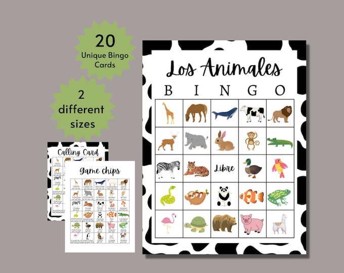 Spanish Bingo Games Bundle, Printable Spanish Learning Activity for ...