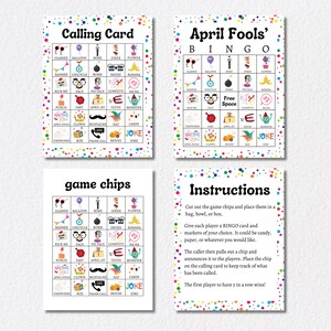 April Fools Day Bingo, Printable April 1st Party Game for Kids, Teens ...