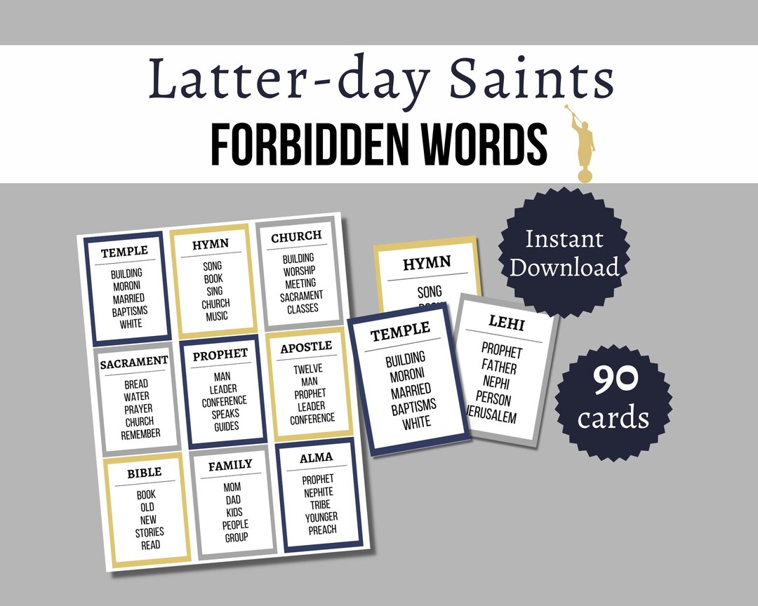 LDS Card Game, Printable Latter-day Saint Party Game for Kids, Teens ...