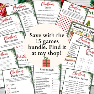 Christmas Word Scramble Game, Christmas Party Game Printable, Family ...