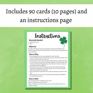 St. Patrick's Day Taboo Game, Printable Party Game for Kids, Teens, and ...