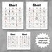 Ghost Bingo Cards, Halloween Party Game for Kids, Teens, and Adults ...