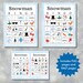 Snowman Bingo Cards, Printable Winter Party Game, Group Christmas ...