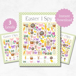 Easter I Spy Game, Printable Easter Party Activity for Kids, Includes ...